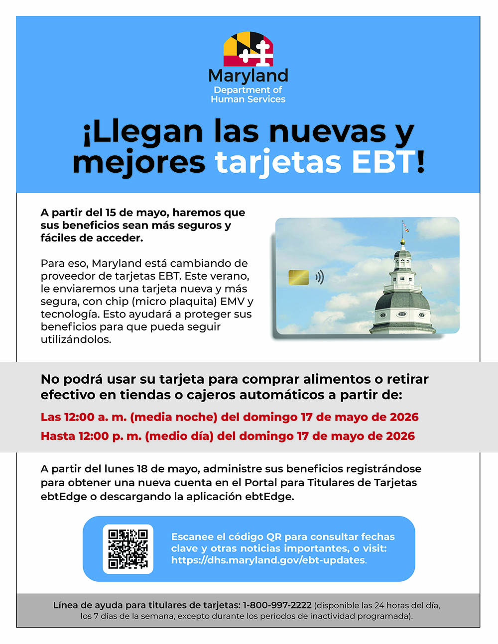 New and Improved EBT Cards are Coming! - Maryland Department of Human ...