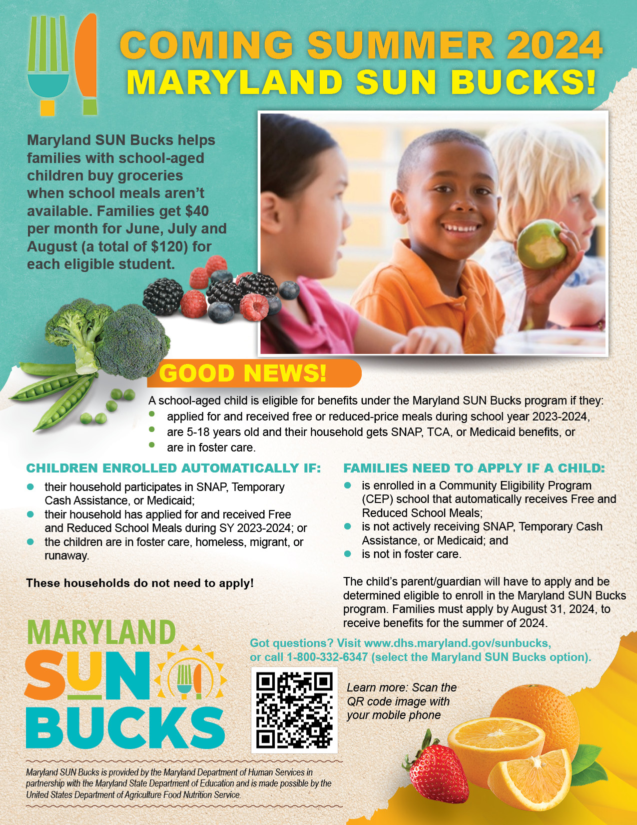 Maryland SUN Bucks - Maryland Department of Human Services